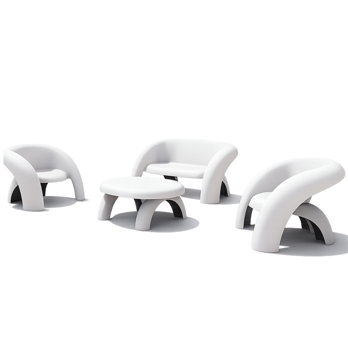 Set Jardim Looma Branco PP/Fibra - 05951-2 - Moviflor