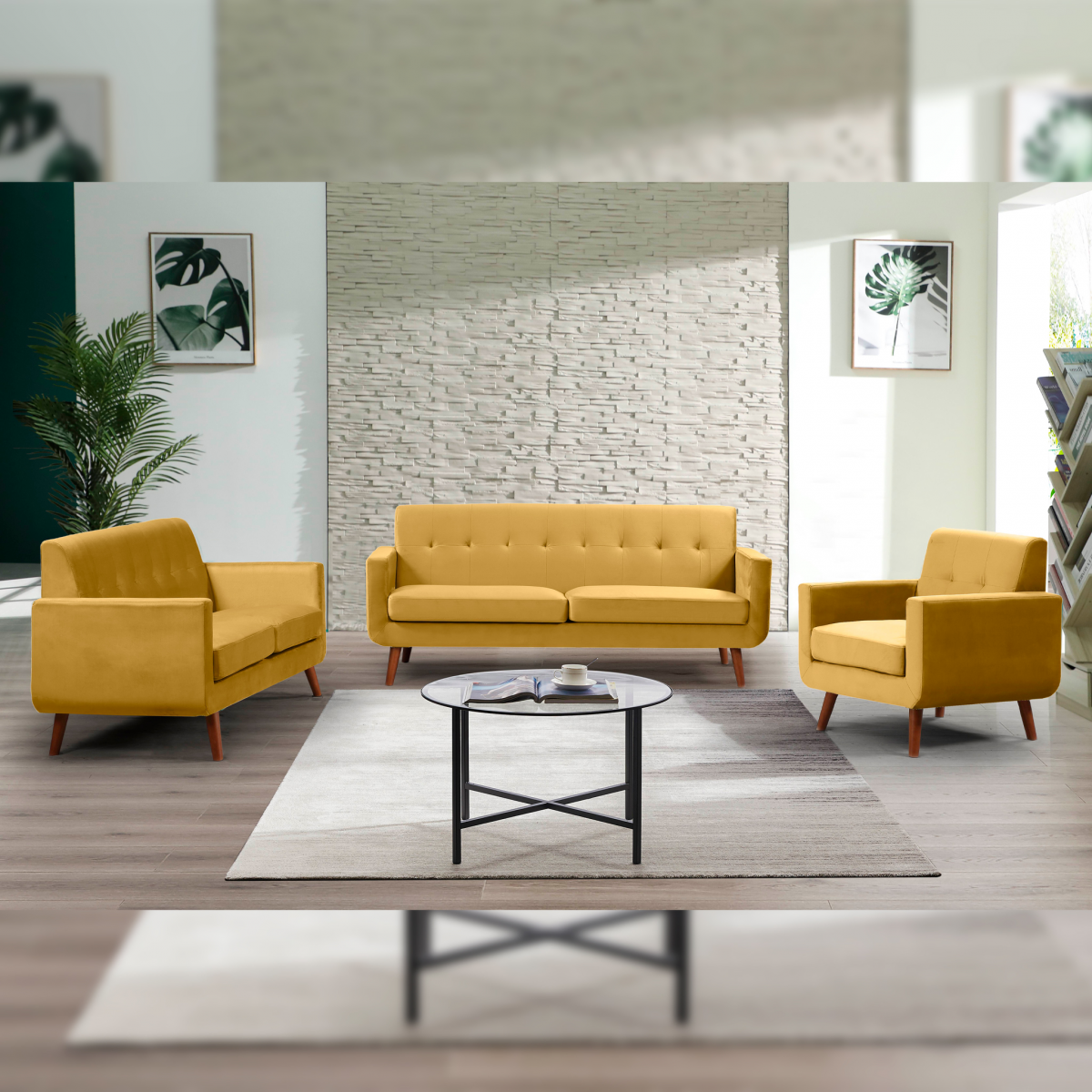 Sofá 3 Lugares Solvang - 04341-5 | Moviflor