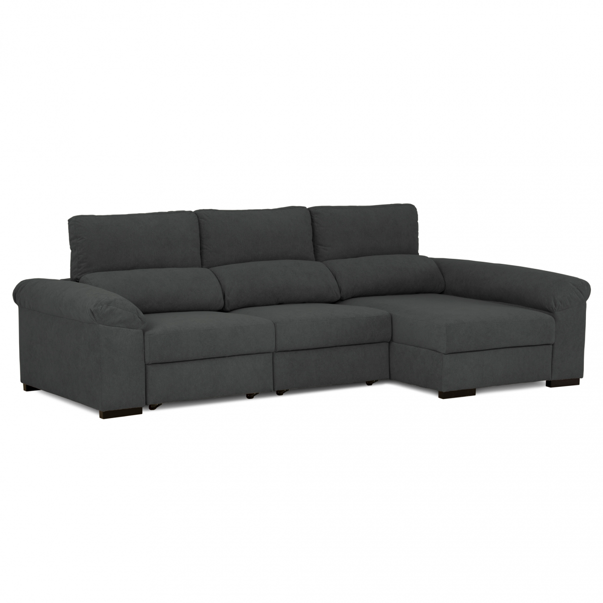 Chaise Longue Duvall II Direita com Assentos Deslizantes | Sofá Cinza ...